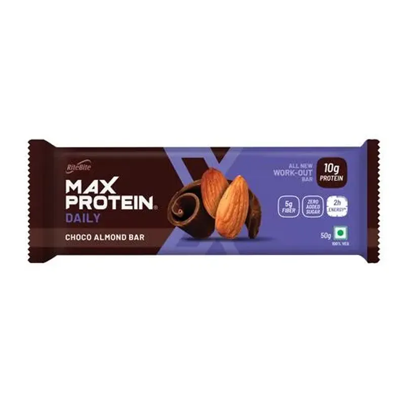 Rite Bite Max Protein Daily Choco Almond Bar 50G - Souq Al Buhair