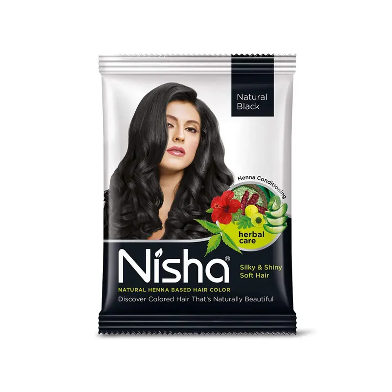 Nisha Natural Henna Based Hair Color Silky And Shiny Soft Hair Natural ...