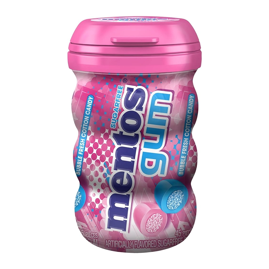 Mentos Gum Sugar Free Double Fresh Cotton Candy Flavored 97G - Souq Al ...