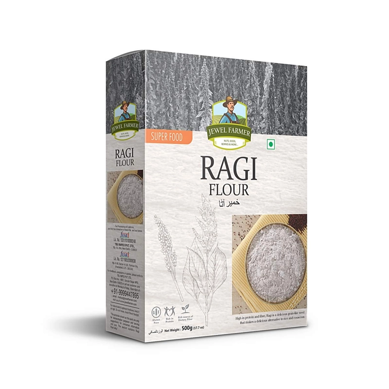 Jewel Farmer Super Food Ragi Flour 500G - Souq Al Buhair